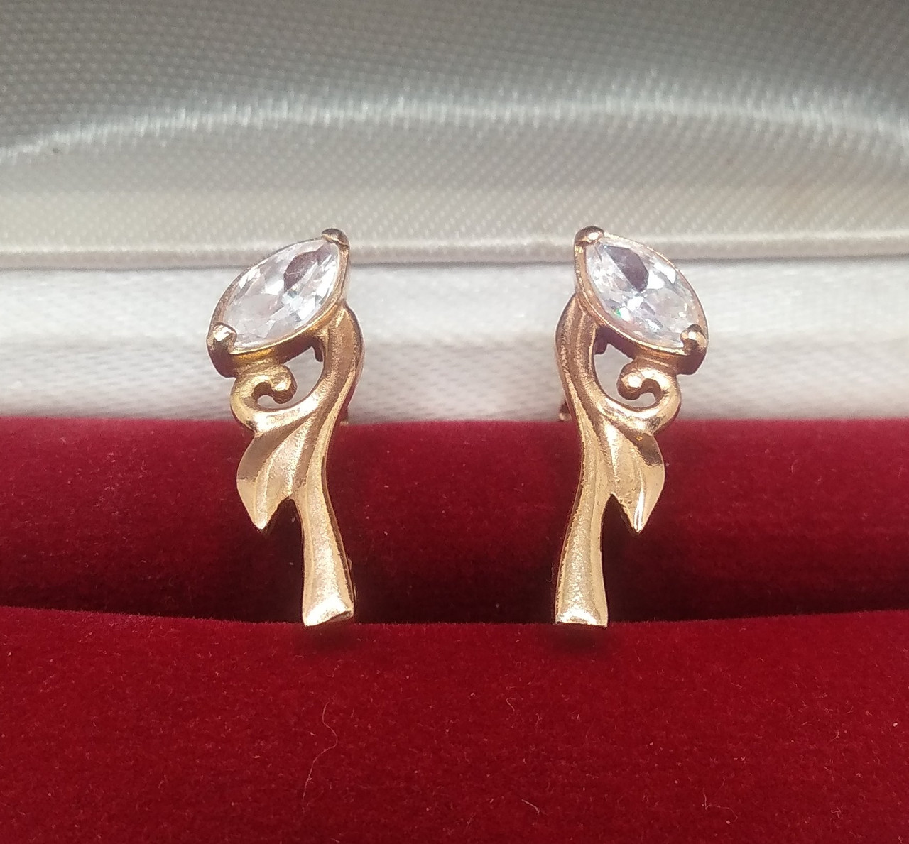 Серьги серебро позолоченное 925° 3,40г. 1120708201 (012370) (ID ...