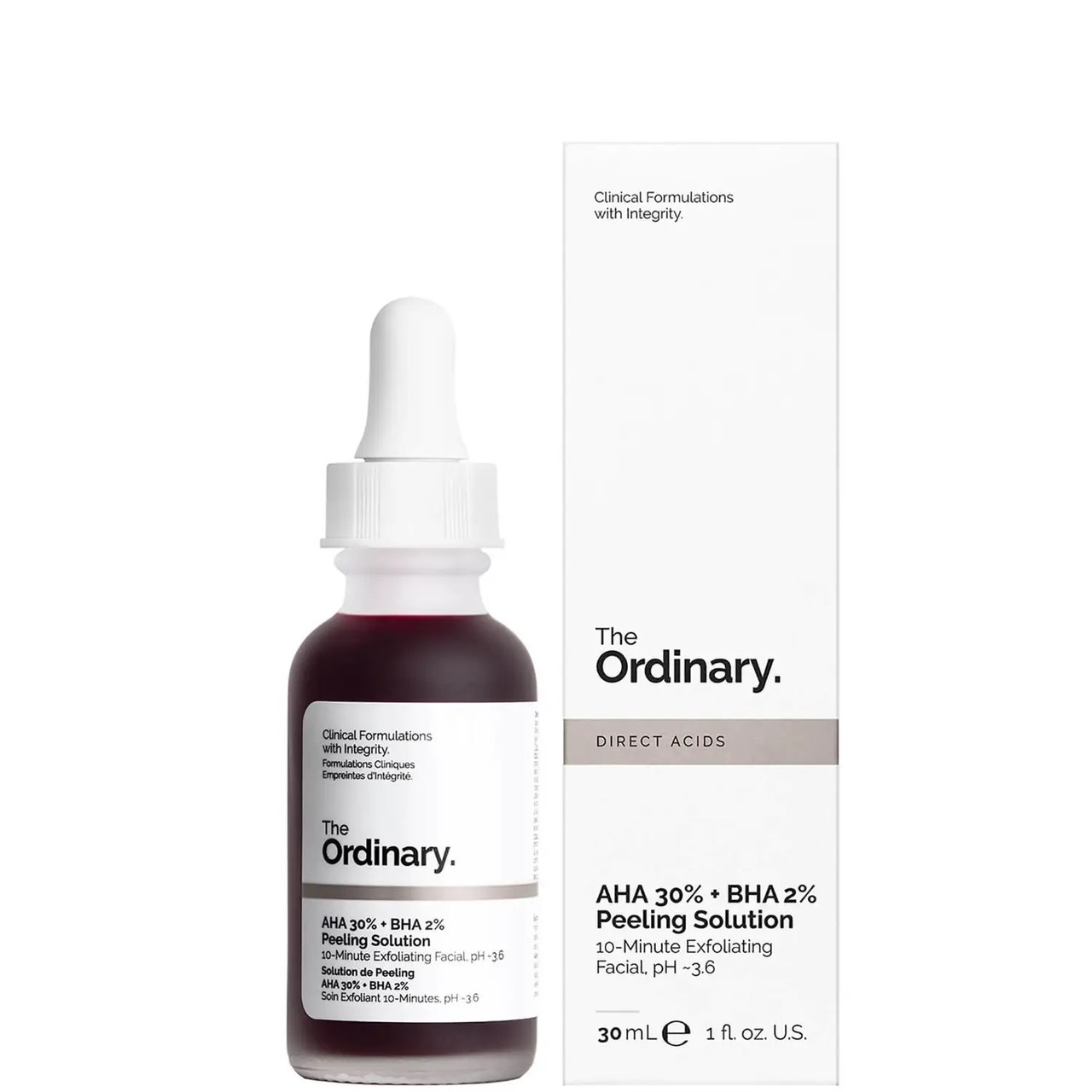 Пилинг The Ordinary AHA 30% + BHA 2% Peeling Solution 30ml — Купить ...