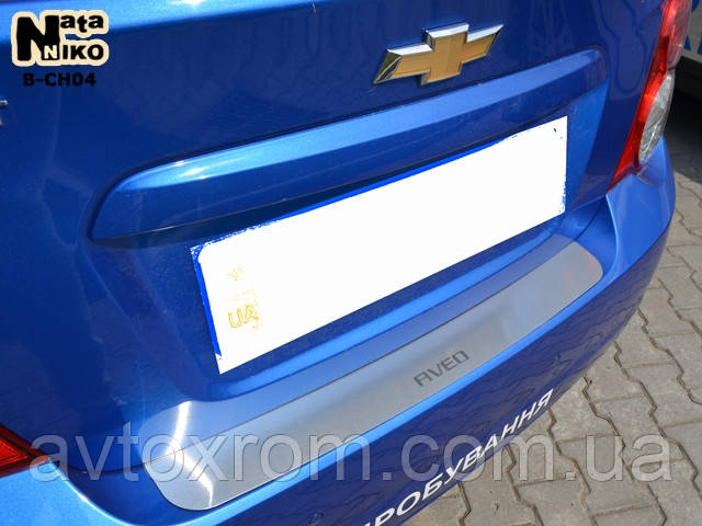 Накладка на Задний Бампер CHEVROLET AVEO III 4D *2011- Т300 (Шевроле ...