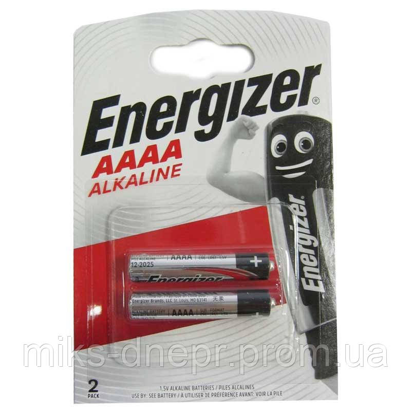 Батарейка AAAA Energizer alkaline (LR61;LR8D425), 1шт,блистер по 2шт ...