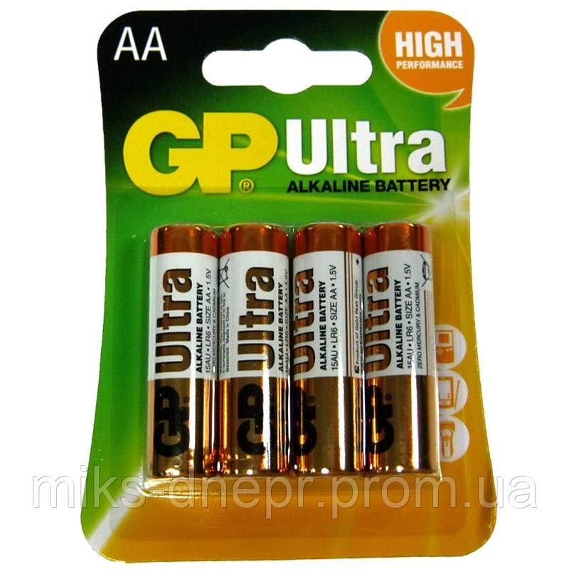 Батарейка LR6 GP Ultra ,1шт (блістер по 4 шт) AA (15AU-U4): продаж ...
