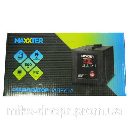 Стабилизатор Maxxter MX-AVR-E500-01 (300W) ;цифровой (ID#1643543805), цена: 1401.16 ₴, купить на ...