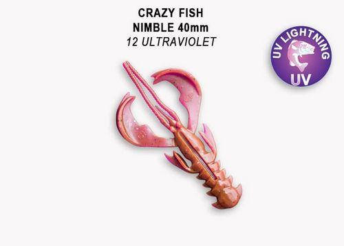 Купить Силікон Crazy Fish Nimble 1.6" 49-40-12-6 кальмар 9pcs, цена 64 ...