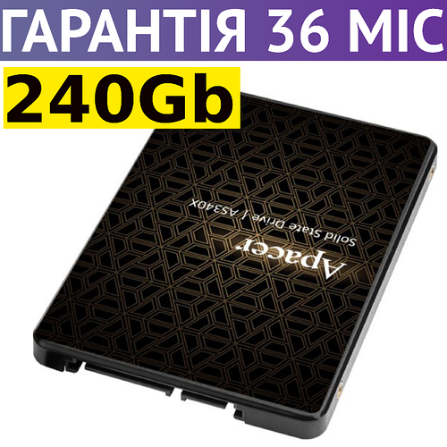 240GB SSD диск Apacer AS340X, твердотельный ссд 2.5" накопитель 240 гб ...