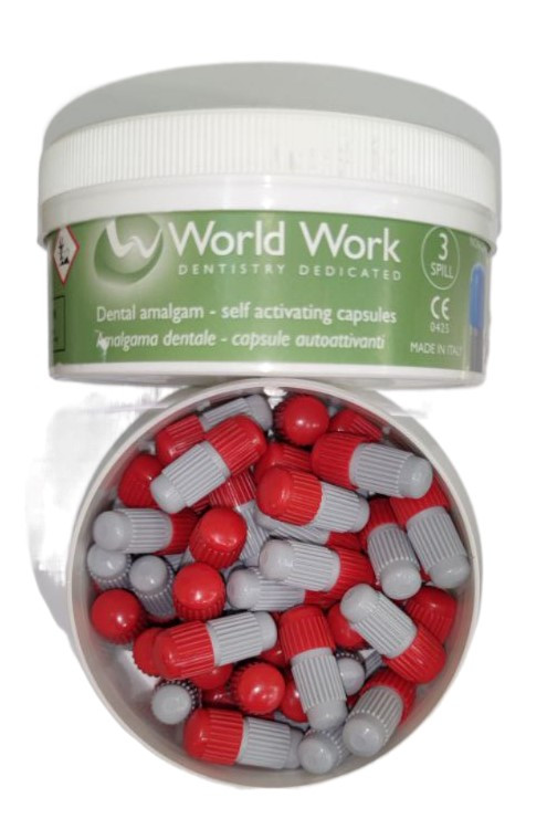 Стоматологическая амальгама 50 шт (Dental amalgam World Work SRL) Италия - трехдозовая (ID ...