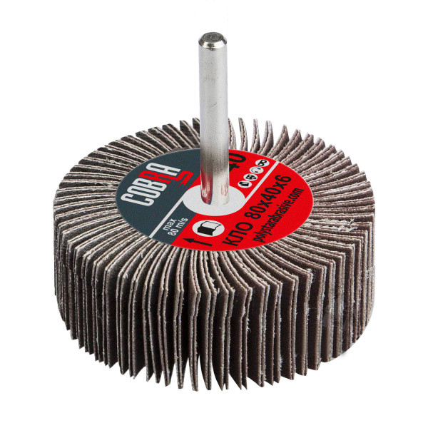 ≡ КЛО Круг лепестковый шлифовальный в оправке 80х40х6мм Р40 для дрели ...