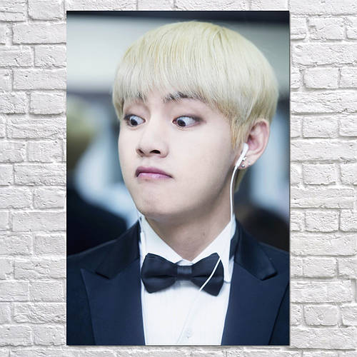 Плакат "БТС, Кім Техьон, Ві, Bangtan Boys, BTS, Kim Taehyung" (артикул ...