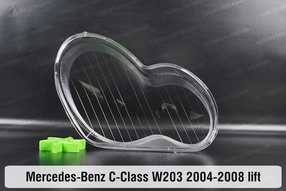 Стекло фары Mercedes-Benz C-Class W203 (2004-2008) рестайлинг левое (ID ...