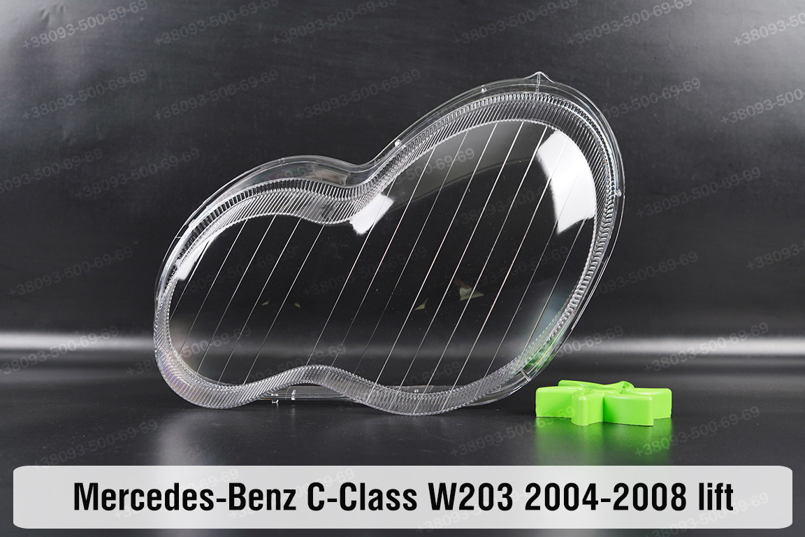 Стекло фары Mercedes-Benz C-Class W203 (2004-2008) рестайлинг левое (ID ...