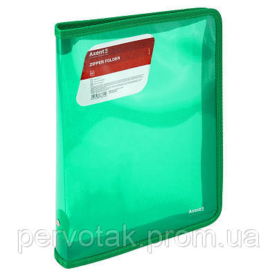 Купити Тека об' ємна на блискавки B5 Axent прозр., зелений, ціна 52.60 грн - Prom.ua (ID ...