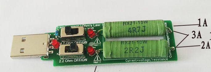 Купити USB Резистор навантаження навантажувальний резистор 5 В 1/2/3 А ...