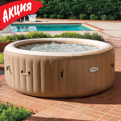 Надувний басейн джакузі SPA Intex 28476, 196 х 71 см 4 місцевий ...