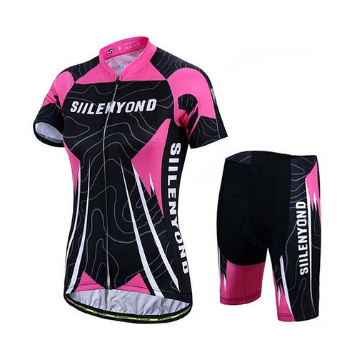 Купить Костюм вело женский Siilenyond SW-DT-052 Black Pink 2XL Полосы ...