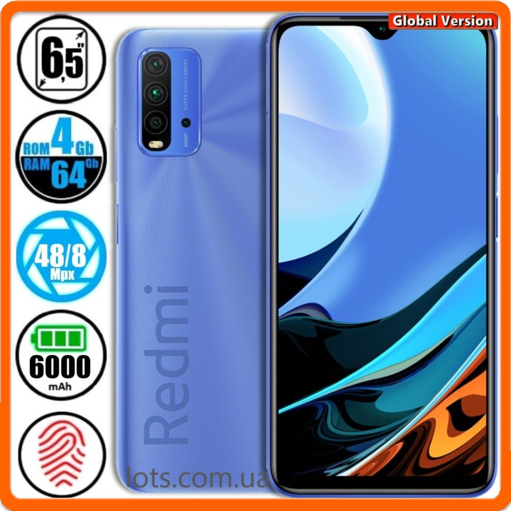 Смартфон Xiaomi Redmi 9T NFC (4/64GB) Blue - Global Version + Подарок ...
