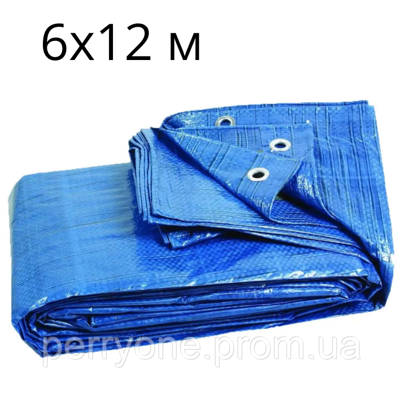 Тент 60г/м2 "Blue" 6 Х 12 М Водонепроницаемый Завес от Дождя и Солнца ...