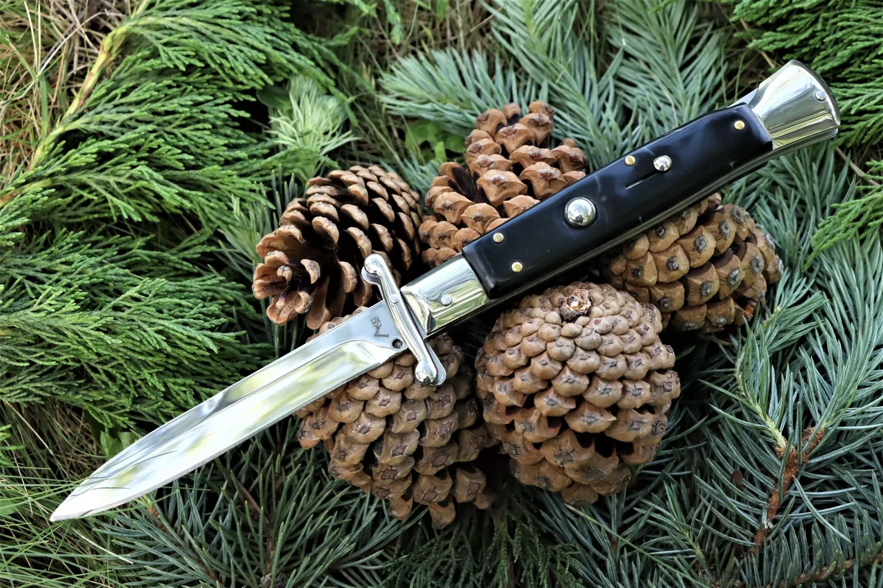 Стилет AKC 10″ Classic Swinguard 25cm Antler Horn Imitation - China ...