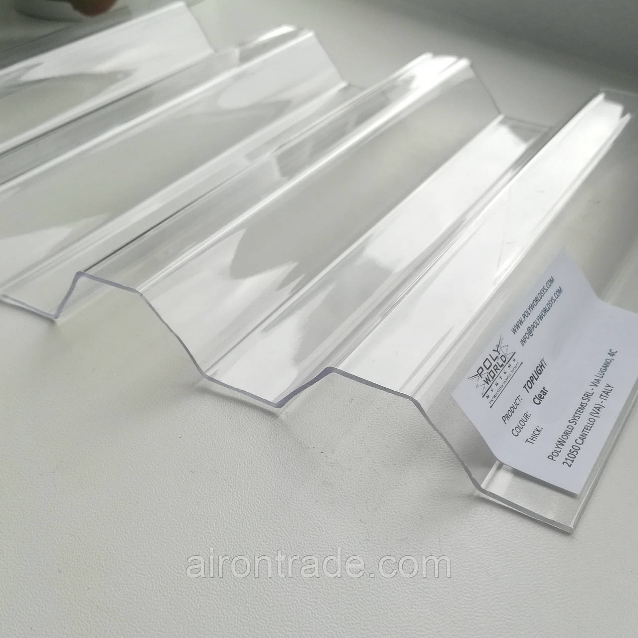 Профилированный поликарбонат Toplight Greca76 1,4 мм Прозрачный ...
