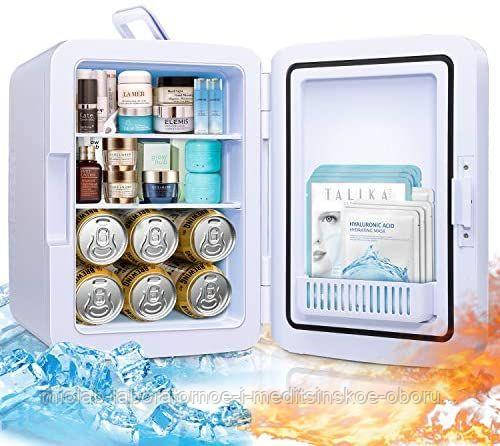 Мини холодильник для косметики 10L, холодильник зеркальный для хранения ...