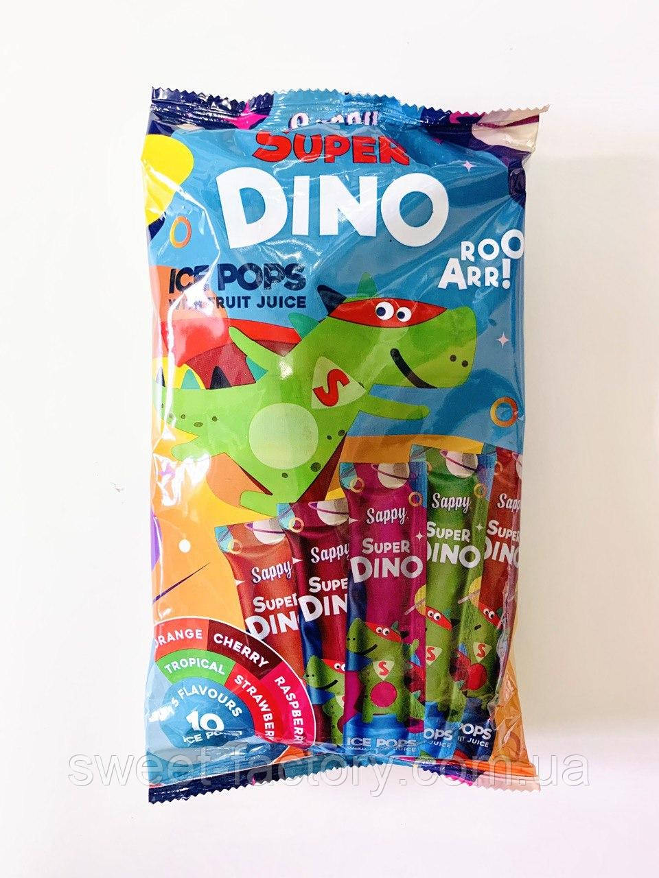 Купити Фруктовий лід Sappy Super Dino Ice pop Fruit 10s 500ml, ціна 229 ...