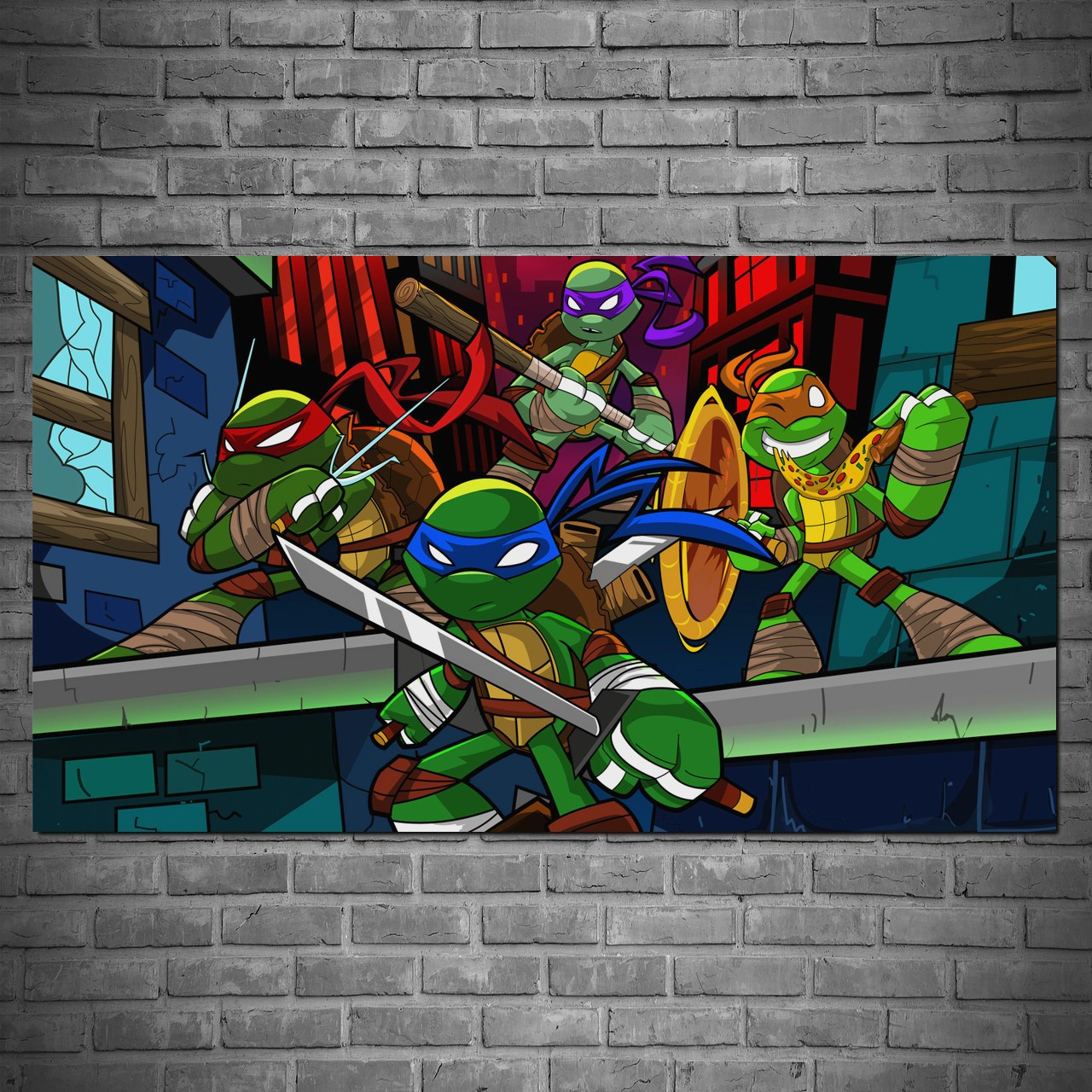 Плакат "Черепашки-ниндзя, TMNT, Ninja Turtles" (артикул 2587), цена 170 ...