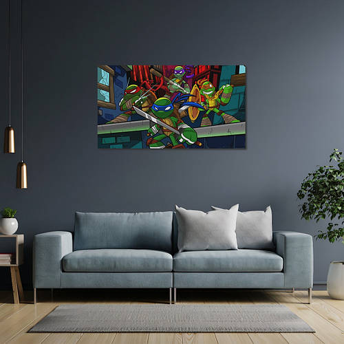 Плакат "Черепашки-ниндзя, TMNT, Ninja Turtles" (артикул 2587), цена 170 ...
