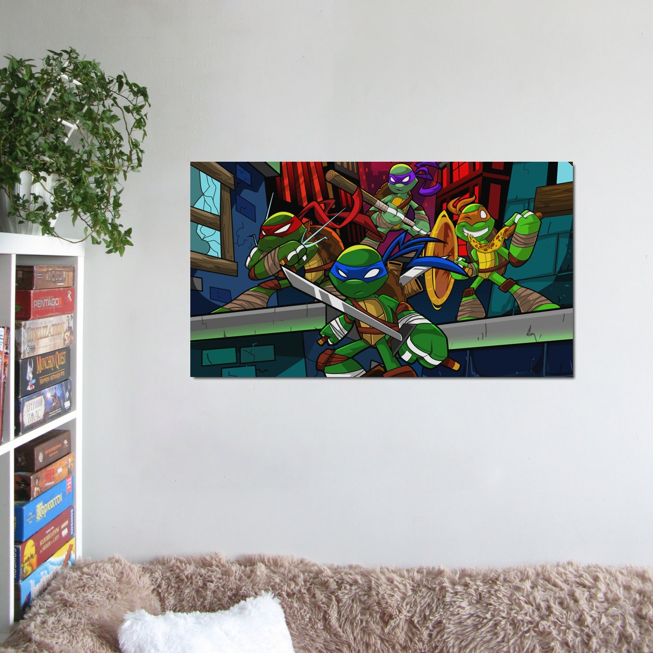 Плакат "Черепашки-ниндзя, TMNT, Ninja Turtles" (артикул 2587), цена 170 ...