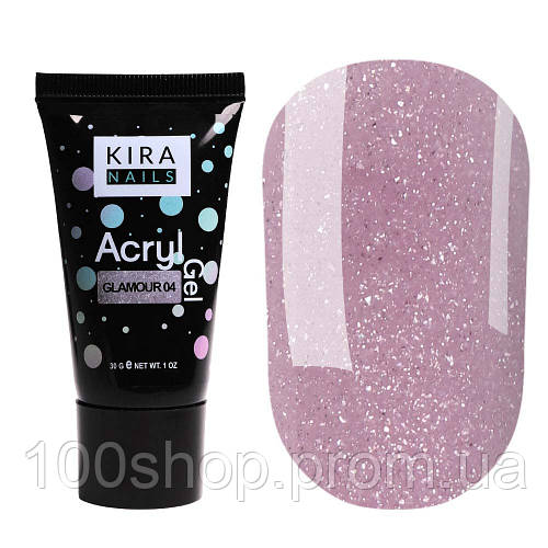 Акрил-гель (полигель) для наращивания Kira Nails Acryl Gel Glamour 04 ...