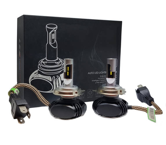 Автомобільні світлодіодні лампи з цоколем H4 модель D2 8000Lm (ID#1649579816), ціна: 1550 ...