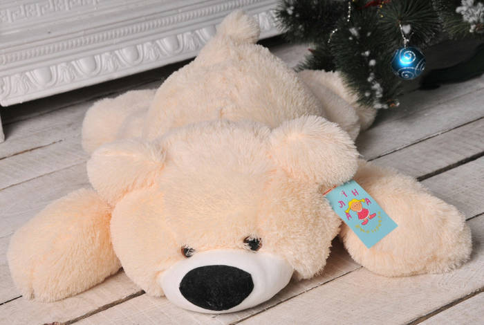 Купить Мягкая игрушка Alina Toys мишка Умка 100 см персиковый ...