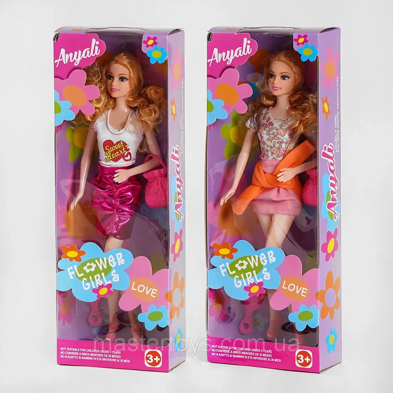 Лялька "Anyali" 2 види, гребінець, аксесуари, в коробці (ID#1649896977 ...