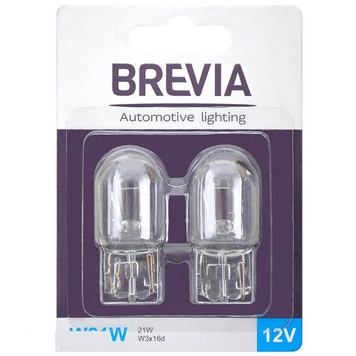 Brevia W21W 12V 21W W3x16d B2 blister 2шт. (10/250 шт.) (ID#1600328820 ...