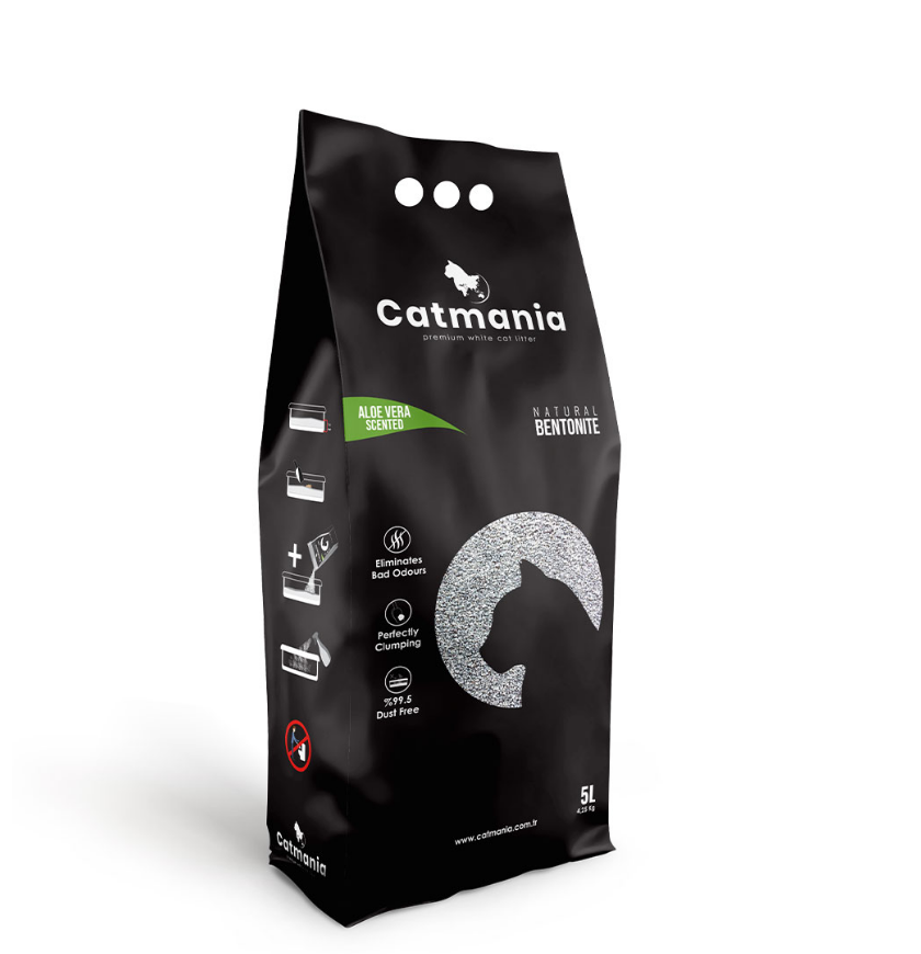 Купити Catmania Бентонітовий наповнювач алое вера + зелені гранули 5 л ...