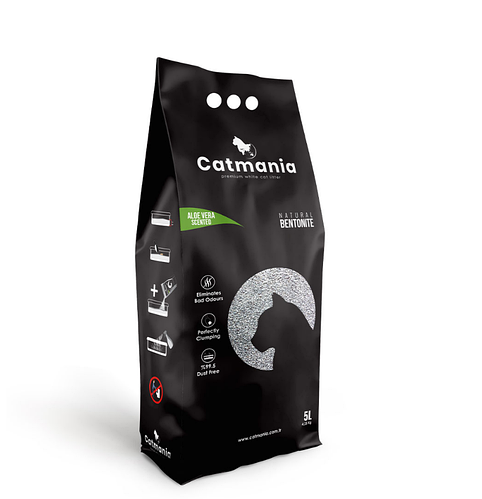 Купити Catmania Бентонітовий наповнювач алое вера + зелені гранули 5 л ...