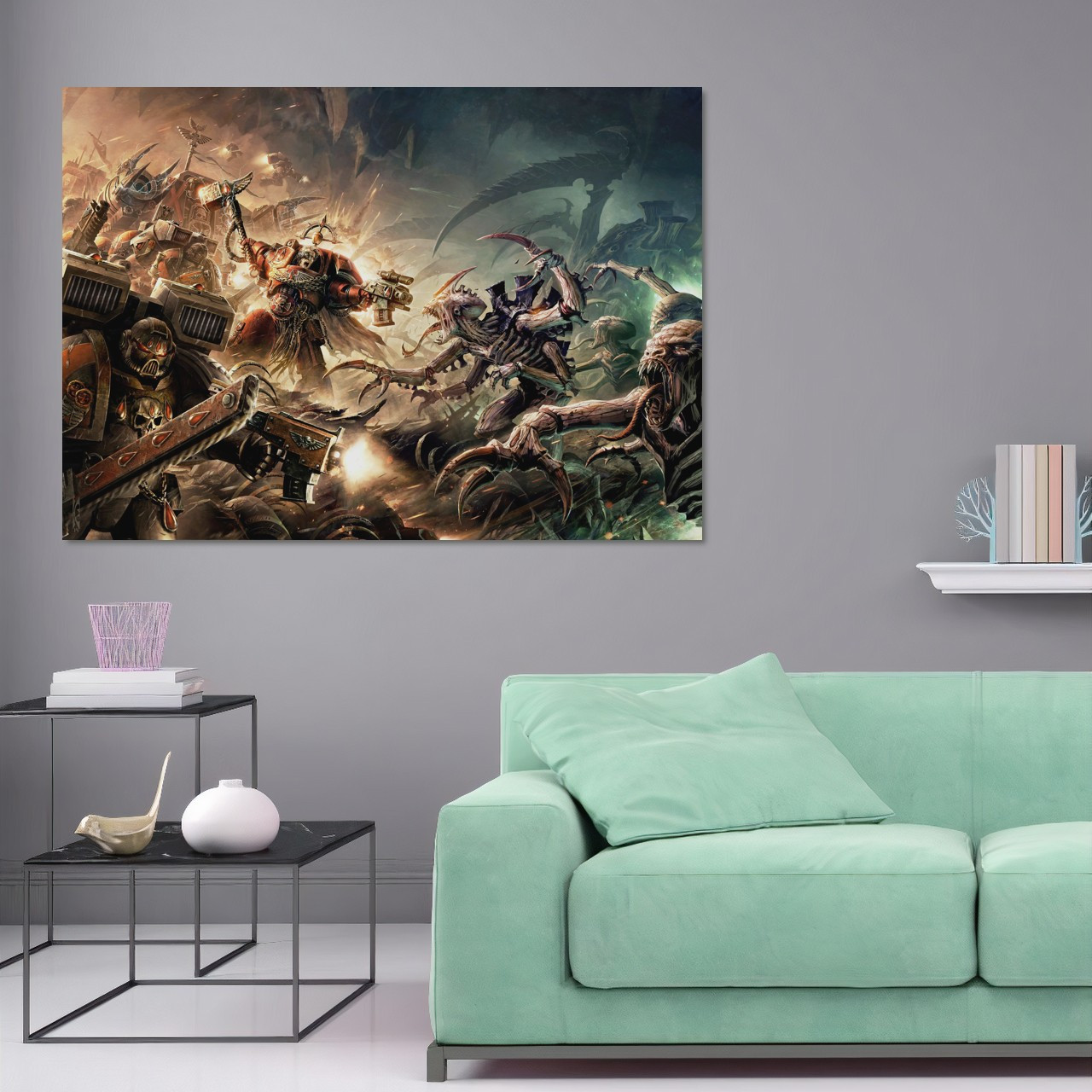 Плакат "Вархаммер 40000, Тираниды и Ультрамарины, Warhammer 40000 ...