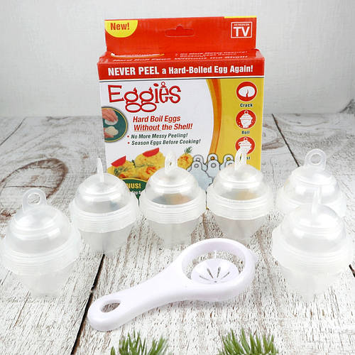 Набор форм Eggies для варки яиц без скорлупы из 6 штук (Оригинальные ...