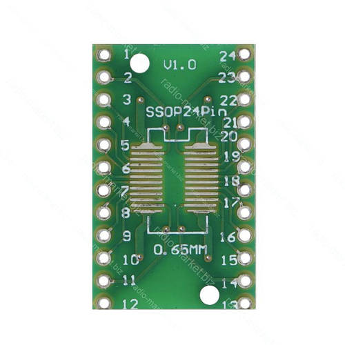 Макетная плата переходник SOP24/SSOP24 - DIP24, двусторонняя (ID#743571117), цена: 10.78 ...