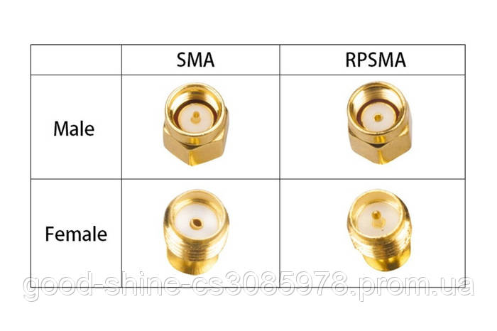 Переходник угловой 45° для FPV и радиооборудования (RP-SMA F - SMA M ...