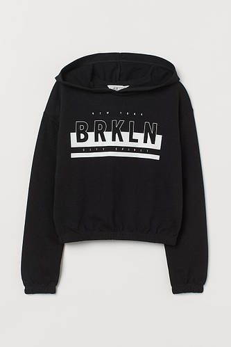 Худи для девочки черное BRKLN H&M 134-140cм, цена: 600 ₴, купить на Prom.ua