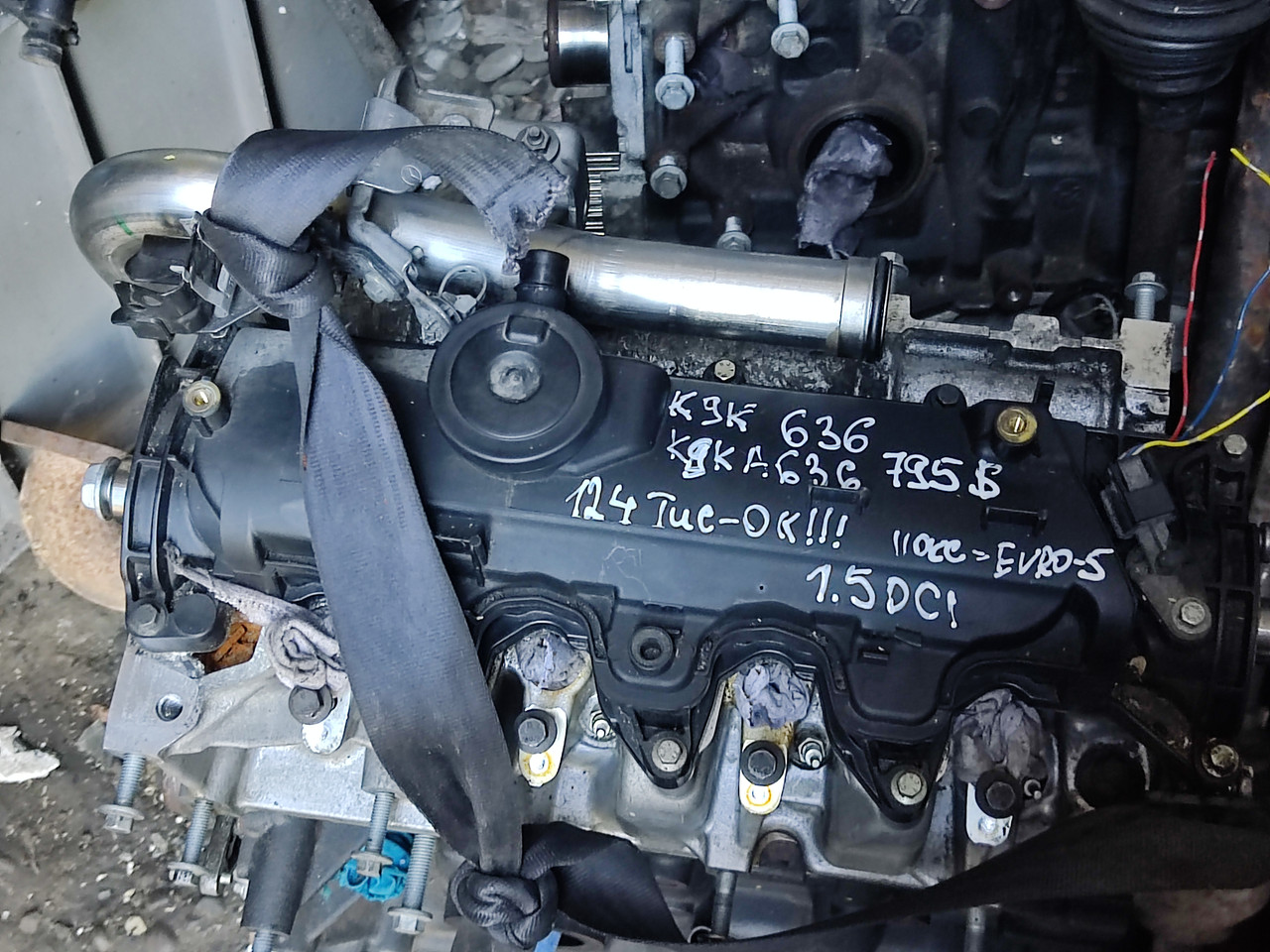 Купить Двигатель мотор Renault 1.5DCI 124тис 110KS 81KW Evro5 K9KA636 ...