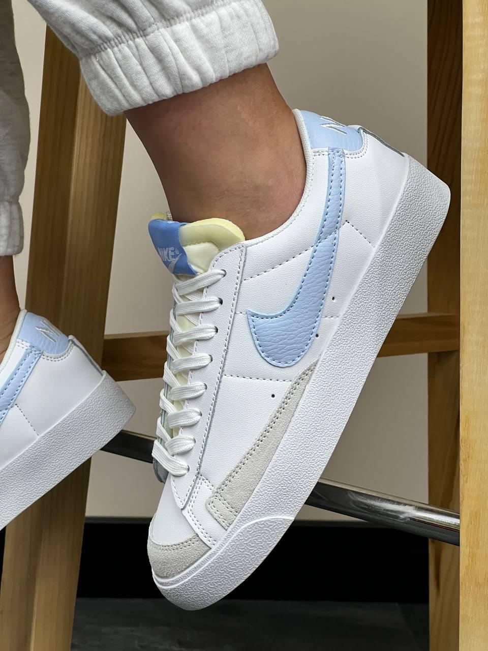 Женские кроссовки Nike Blazer low кожаные, осенние кроссовки найк ...