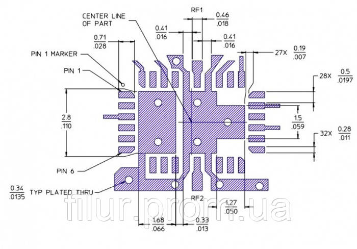Купити Мікросхема SW90-0001 GaAs SPST Switch, Absorptive, Single Supply ...