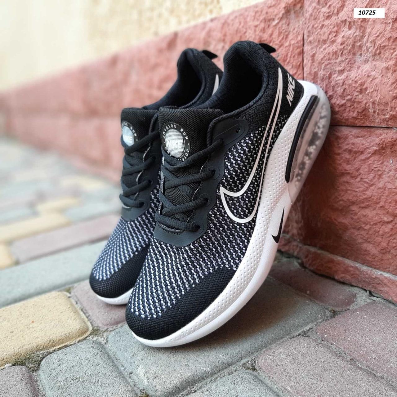 Мужские летние кроссовки Nike JOYRIDE RUN Чёрные с белым крутые ...