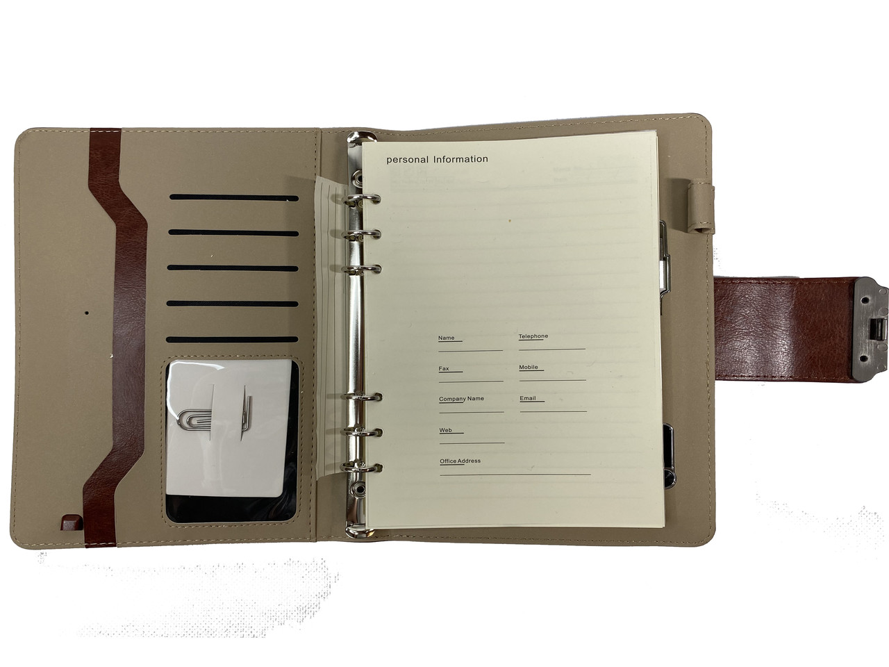 Смарт-блокнот с отпечатком пальца Lockbook с беспроводной зарядкой Коричневый: продажа, цена в ...