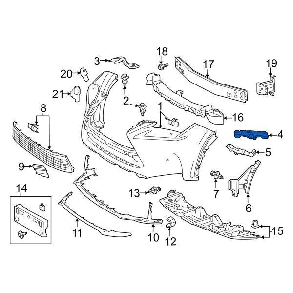 Купить Крепление переднего бампера Lexus NX '14-17 левое 5253478010 ...