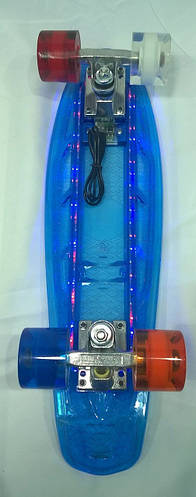 Купить Penny Board LED прозрачный синий, цена 1161 грн — Prom.ua (ID ...