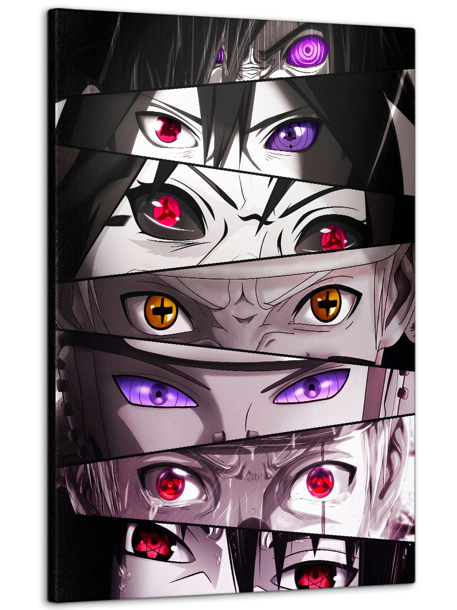 Картина на Стіну "Аніме Наруто - Очі Коллаж" 50x70 См MK10004 — в Категории "Аудио/видео ...