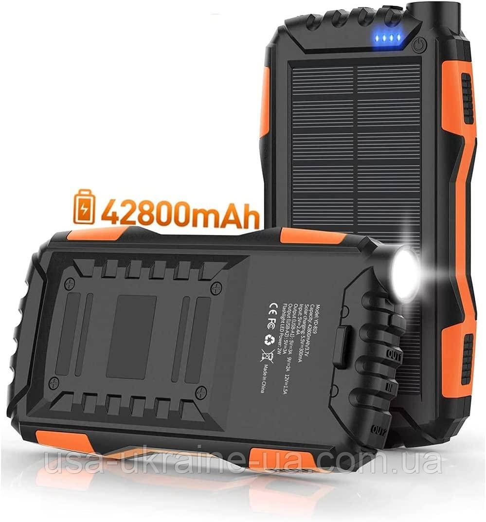 PowerBank на Солнечных Батареях с Фонариком 42800 МАч до 100 Часов ...