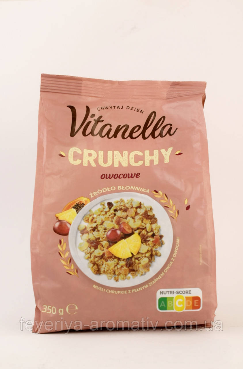 Кранчи с сушеными фруктами Vitanella Crunchy Owocowe 350г Польша ...