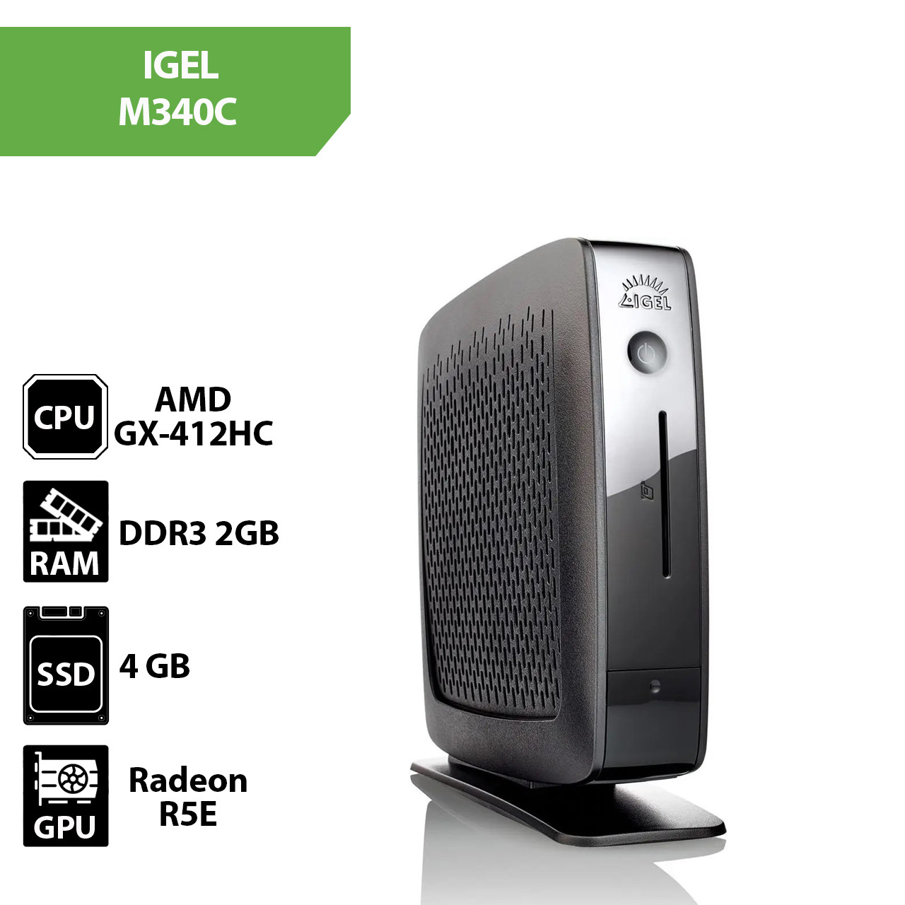Тонкий клиент IGEL M340C (AMD GX-412HC / 2Gb / HDD 4Gb) (ID#1625329622), цена: 1900 ₴, купить на ...