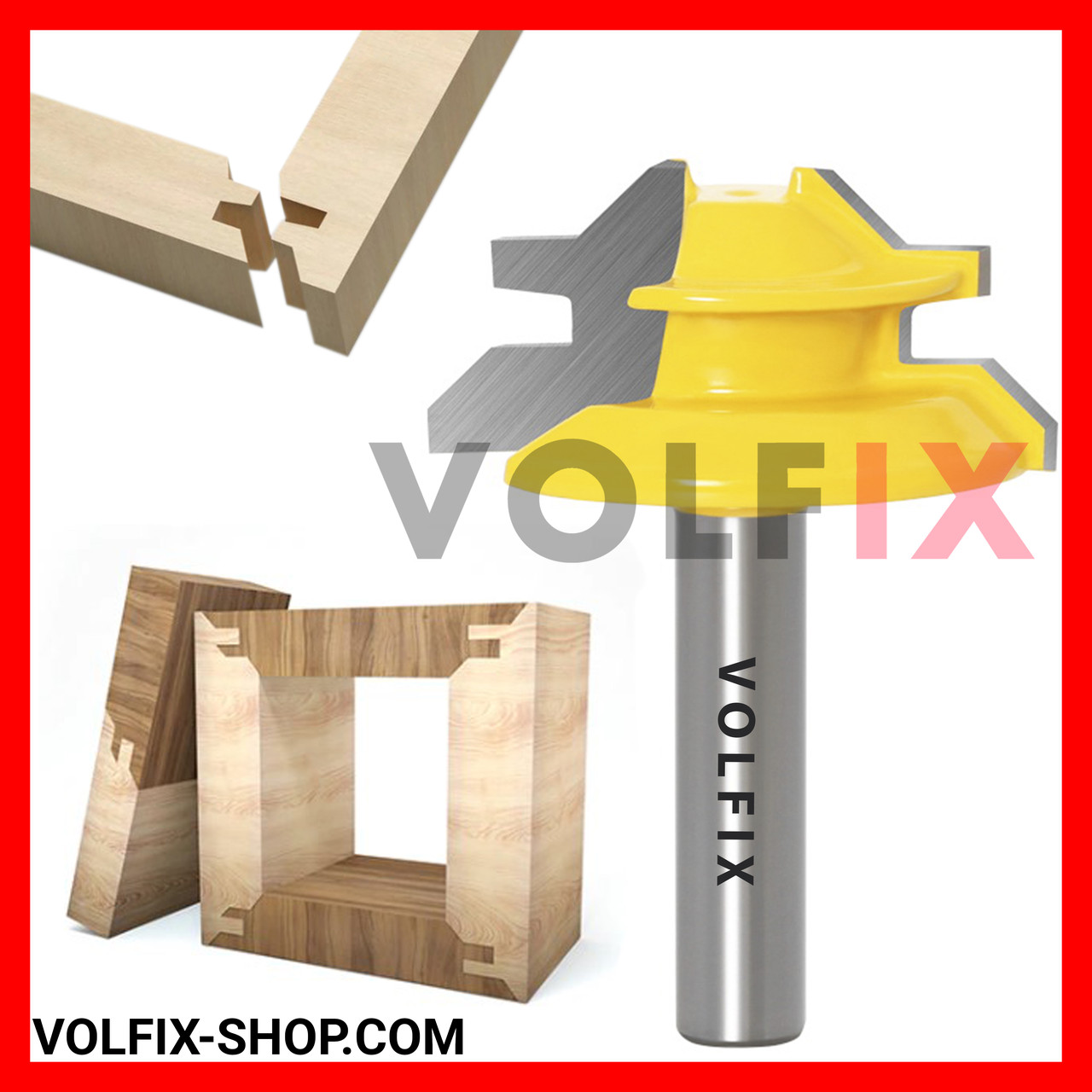 Фреза VOLFIX FZ-120-552 d8 для углового сращивания древесины (микрошип ...